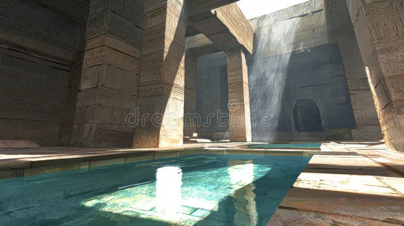 The Temple of Osiris in the Video Game the Legend of Osiris. Stock ...