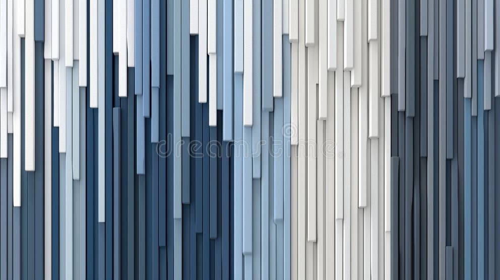A 3D Rendering of a Wall Composed of Vertical Rectangular Panels in ...