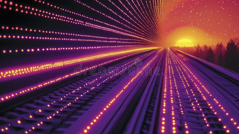 Abstract Linear Convergence Stock Illustration - Illustration of light ...