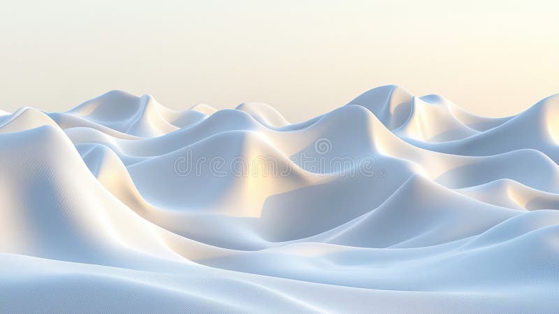 A Digital Rendering of a Serene, Undulating Landscape. Stock Image ...