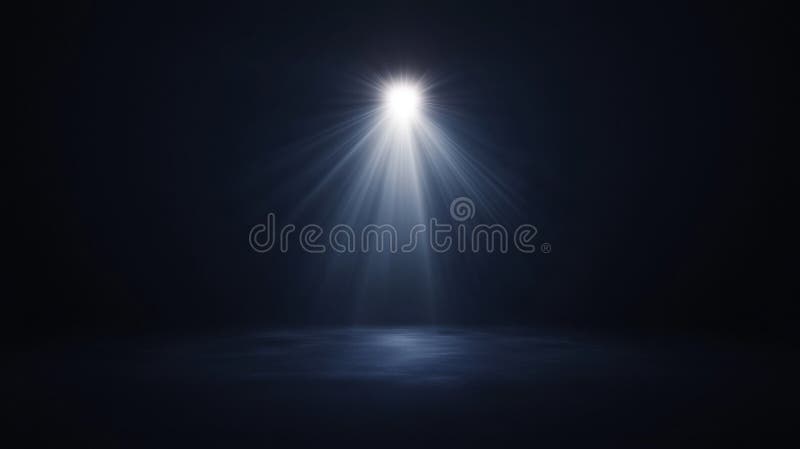 A Spotlight Illuminates a Dark Room, Casting a Bright Beam of Light ...