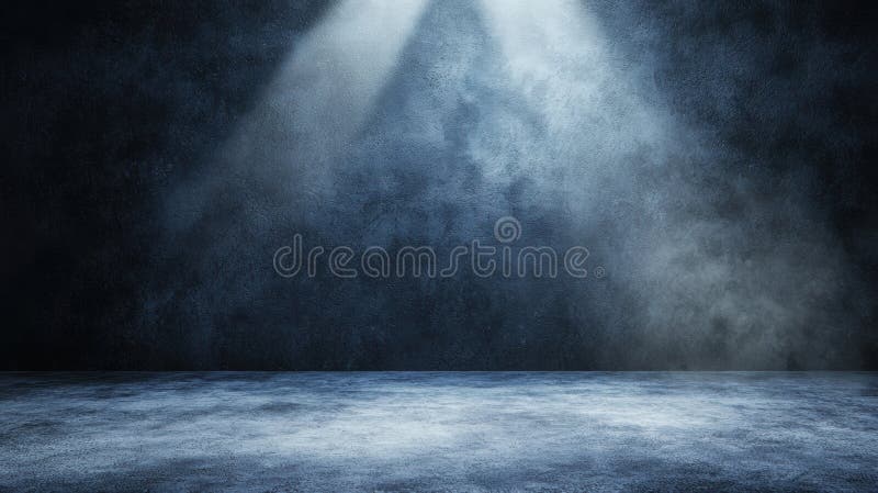 A Dramatic Spotlight Illuminates a Dark, Textured Wall. Stock Image ...