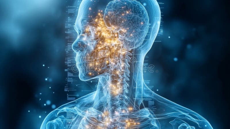 Exploring the Mysteries of the Human Mind with an X-ray Style Glowing ...