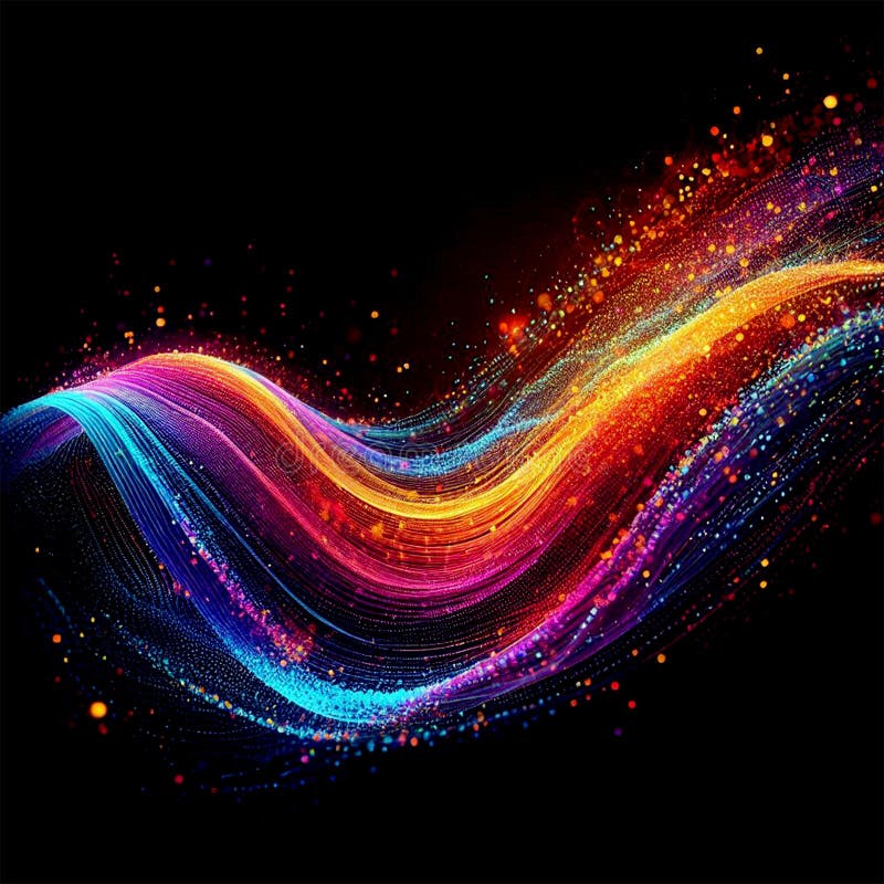 Fluid Gradient with Subtle Particle Effects Stock Illustration ...