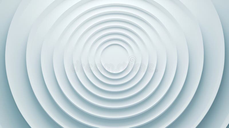A 3D Rendering of a White, Circular Wave Pattern. Stock Illustration ...
