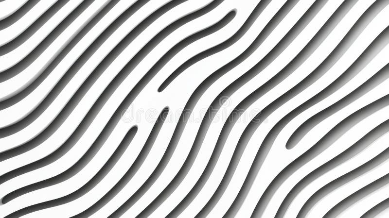 A Geometric Pattern of White Lines Forming a Wave-like Design. Stock ...