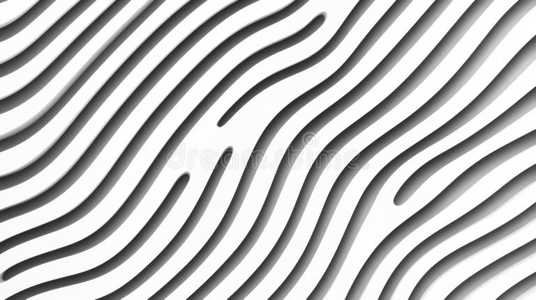 A Geometric Pattern of White Lines Forming a Wave-like Design. Stock ...