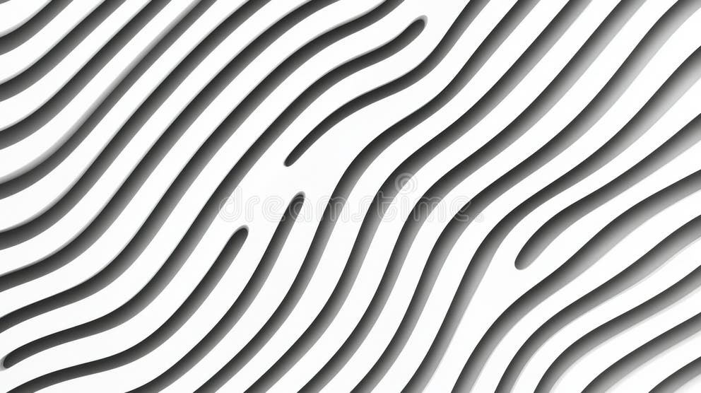 A Geometric Pattern of White Lines Forming a Wave-like Design. Stock ...