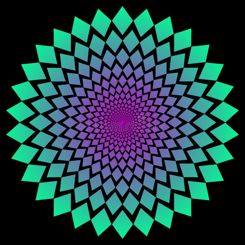 Abstract Spiral Spinning Vortex Style Flower Background Stock Vector ...