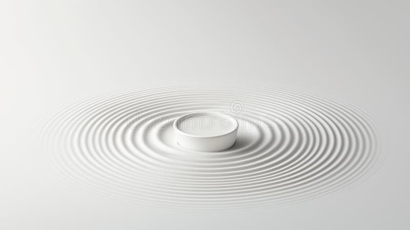 A White Sphere with a Hole in the Center is Surrounded by Concentric ...