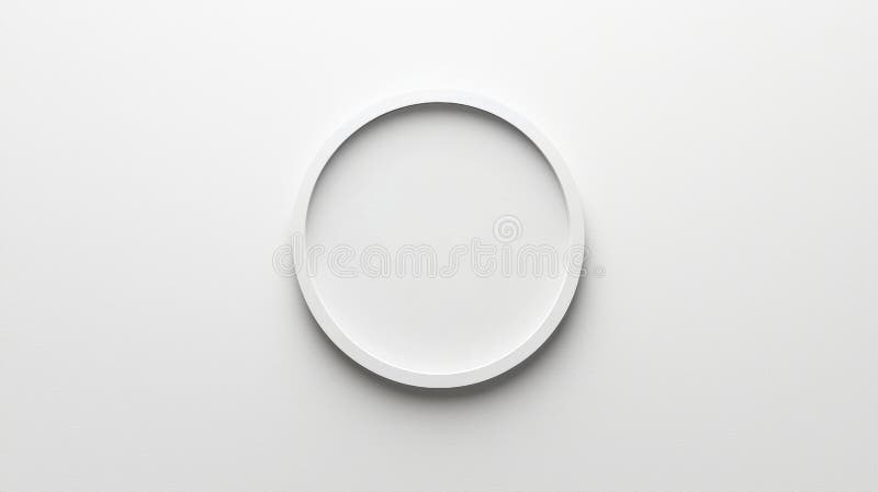 A White Circle with a Thin White Line Inside. Stock Image - Image of ...