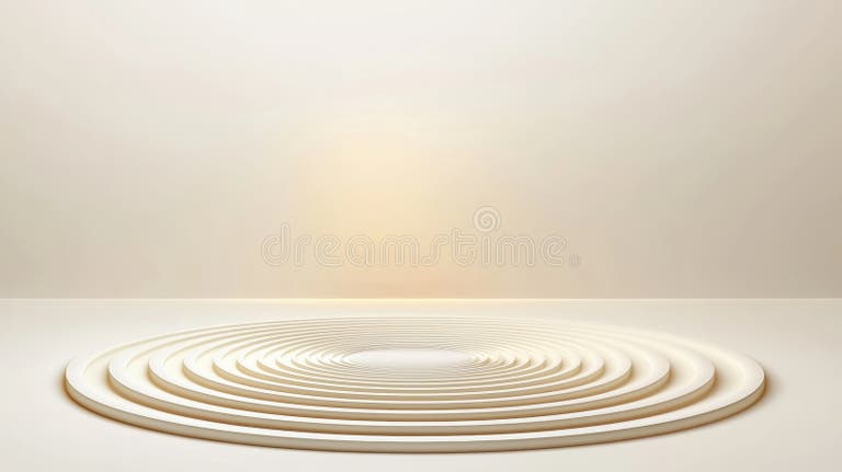 A White Platform with a Circular Pattern on Its Surface. Stock Image ...