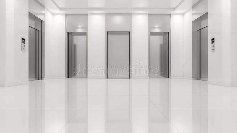 Elevator Lobby stock image. Image of stainless, tile - 378088793