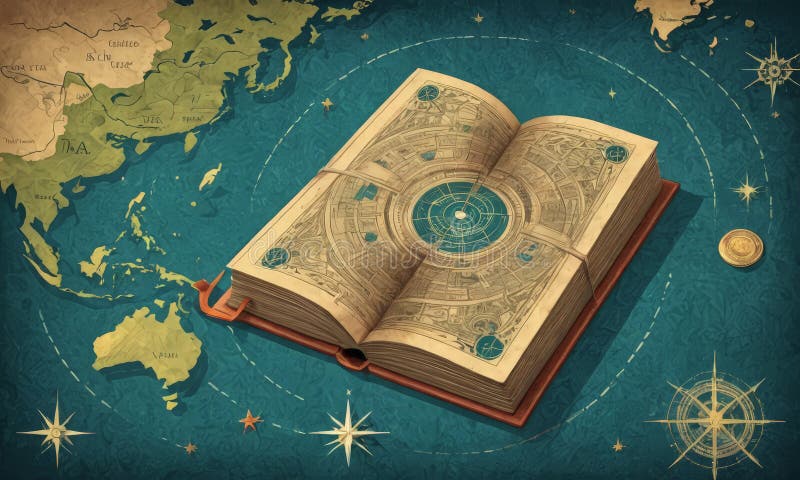 Open Book Map Stock Illustrations – 2,350 Open Book Map Stock ...