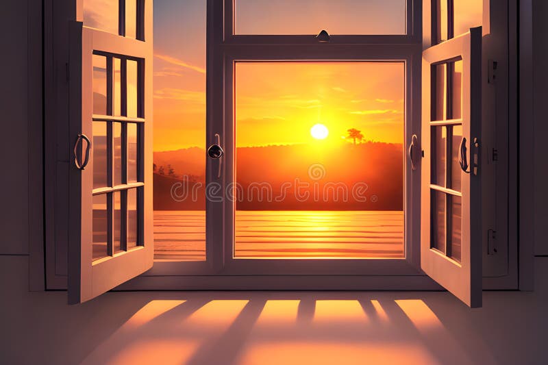 An Open Window Book Generated by Ai Stock Illustration - Illustration ...