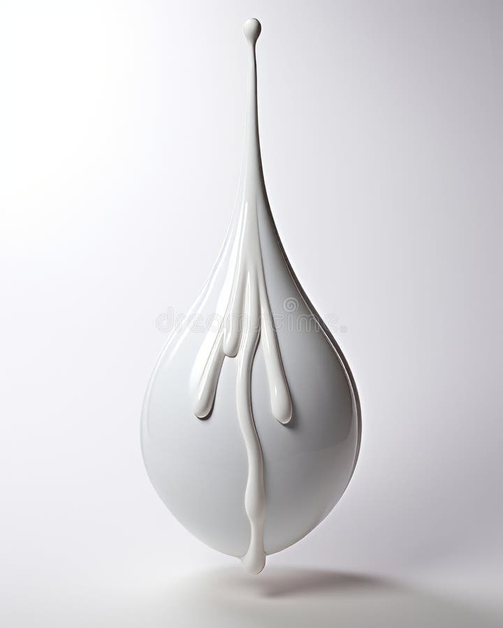 Simplicity Defined: Stunning Shot of a Pure White Ceramic Drop on a ...