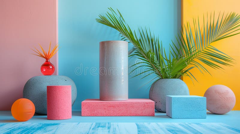 Yoga Zen Objects Studio Shoot Solid Background Stock Photo - Image of ...