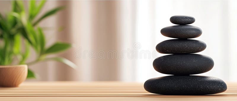 Zen Stones: a Visual Guide To Inner Peace Stock Photo - Image of lush ...