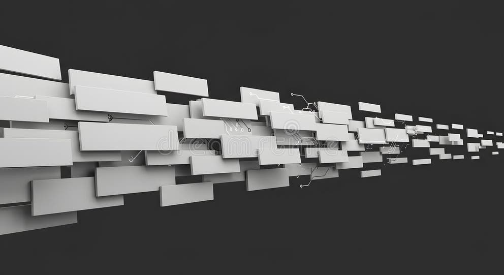 White Rectangular Blocks on a Dark Gray Background Stock Illustration ...