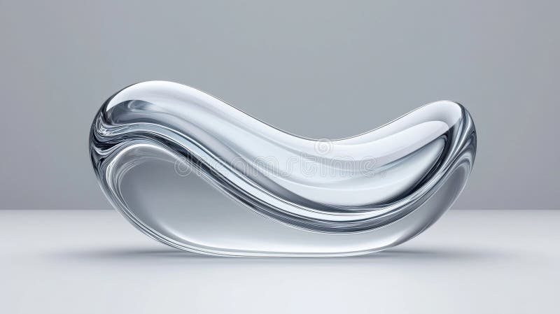 A Glass Bowl with a Smooth, Curved Surface. Stock Photo - Image of ...