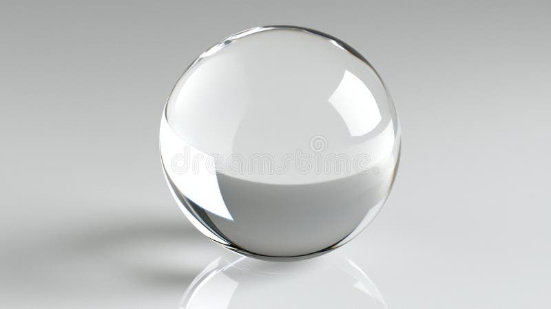 A Shiny, Clear Sphere with a Reflective Surface. Stock Photo - Image of ...