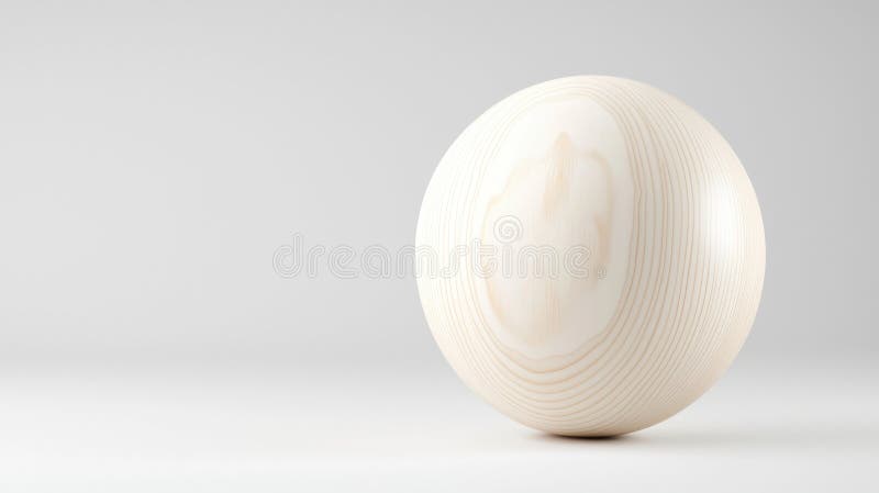 A White Sphere with a Wood Grain Pattern. Stock Image - Image of single ...