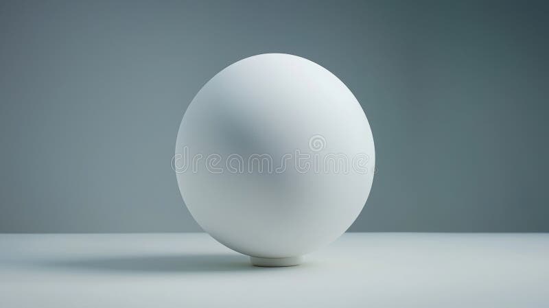 A White Egg-shaped Object with a Smooth Surface and a Small White Base ...