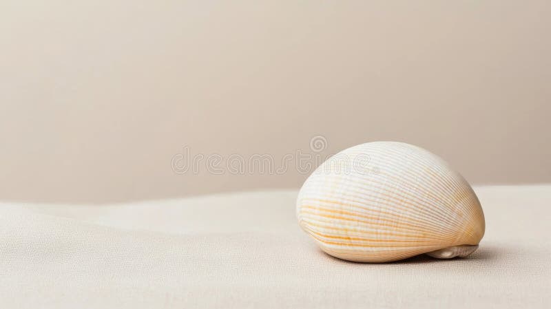 Seashell Spiral Pattern Rests Beige Surface Stock Photos - Free ...