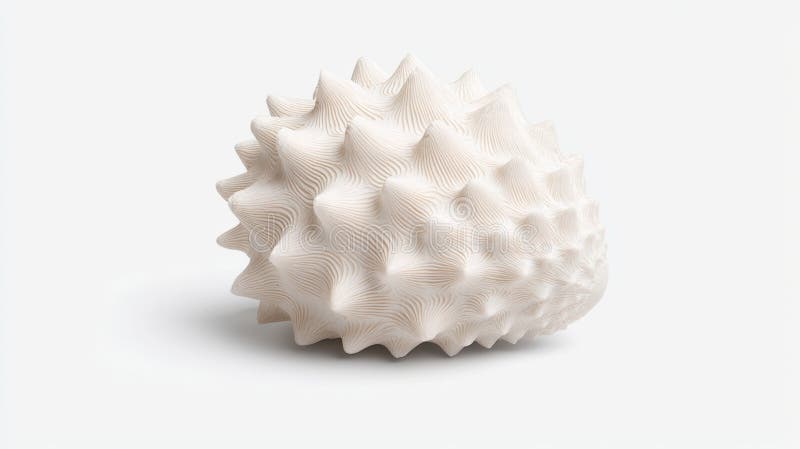 Abstract Art: a White Sculpture of a Spiky Ball Stock Photo - Image of ...