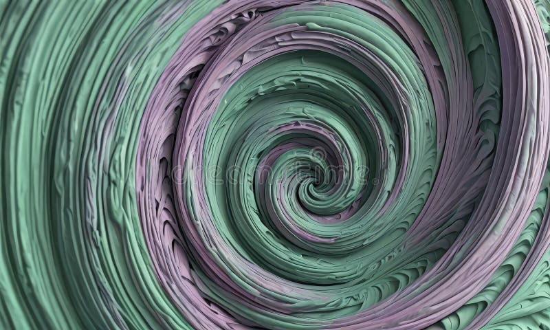 Spiral Pattern in Shades Green and Purple, with Central Swirl and ...