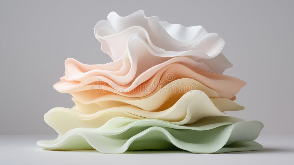 A Stack of Colorful, Ruffled Paper Cups. Stock Image - Image of ...