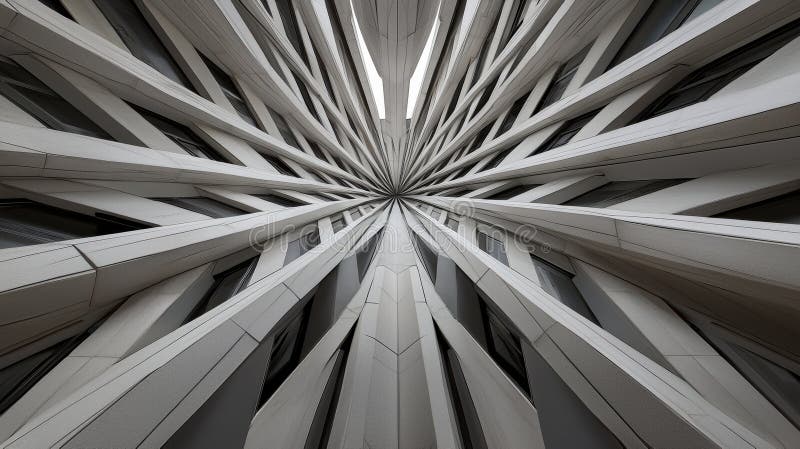 A White Building with a Geometric Design. Stock Photo - Image of ...