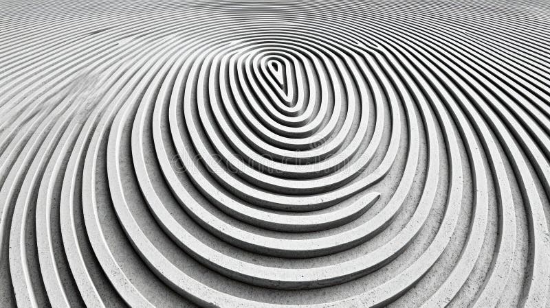 Abstract Black and White Design Stock Image - Image of concentric ...