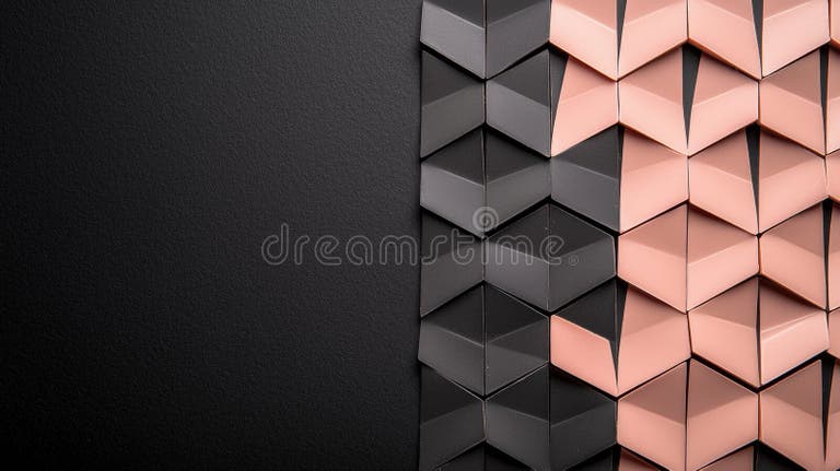 A Geometric Pattern of Overlapping Triangles in Shades of Pink and ...