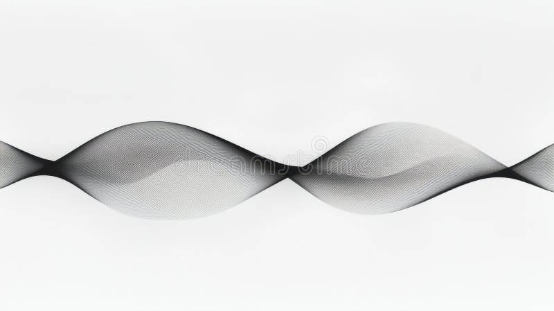 A Series of Abstract Wave-like Patterns in Black and White. Stock Image ...