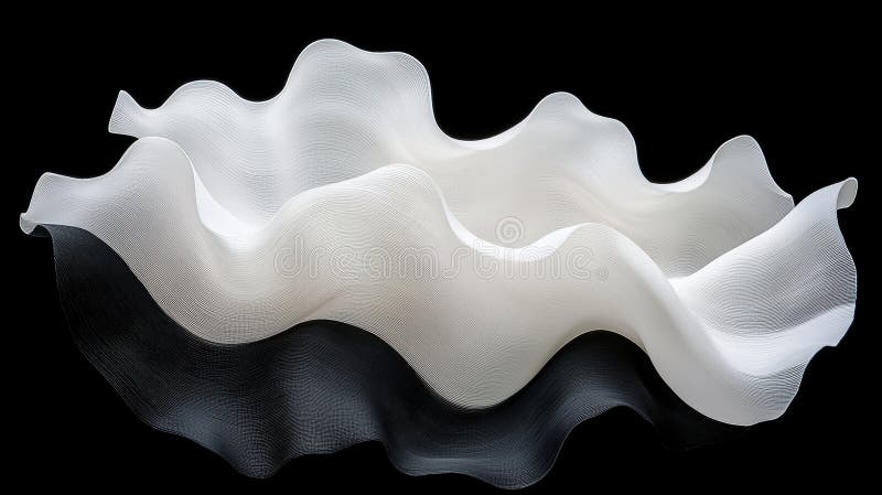 Abstract Art: a Large, White, Wave-like Form Stock Photo - Image of ...