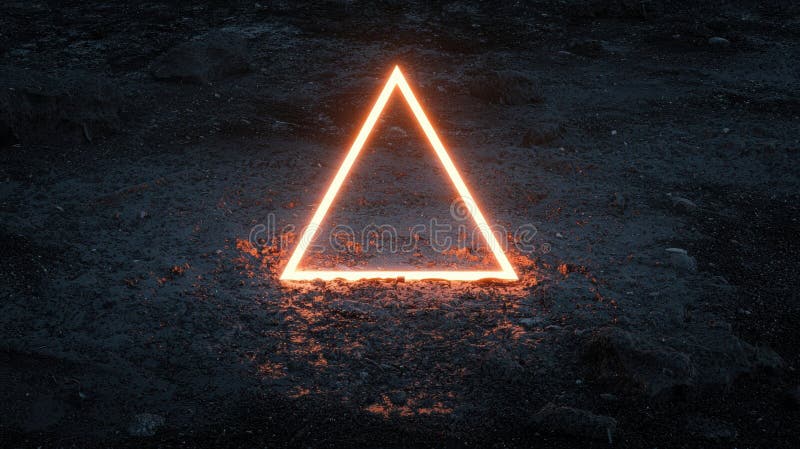 A Triangle of Light on a Dark Background. Stock Image - Image of ...