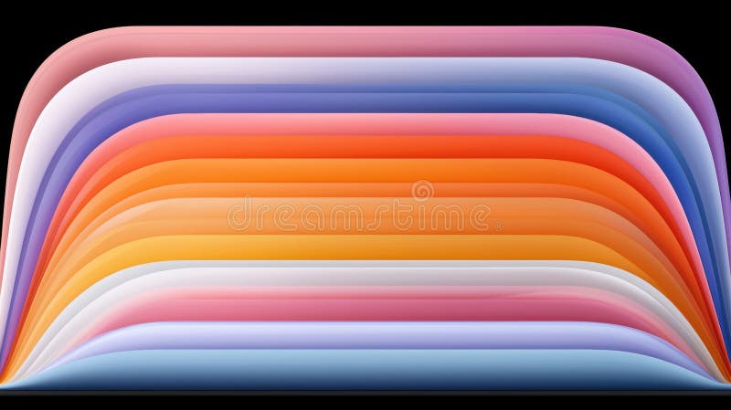 A Series of Colorful, Curved Shapes Arranged in a Gradient Pattern ...