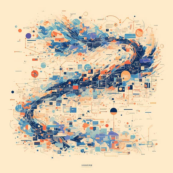 Navigating Complexity: a Flowchart Amidst Chaos Stock Illustration ...