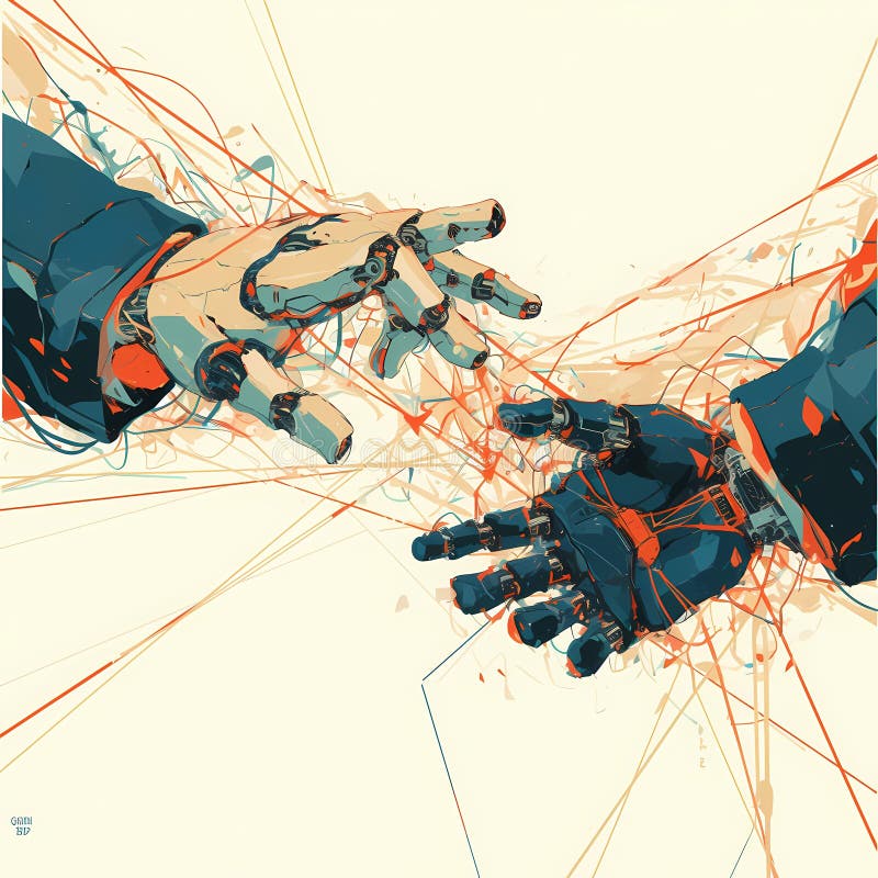 Human Hands Reach Out in a World of Interconnectedness Stock ...