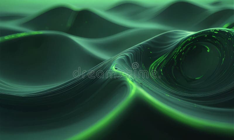 Close-up View Green Wave-like Surface, with Blurred Background Similar ...