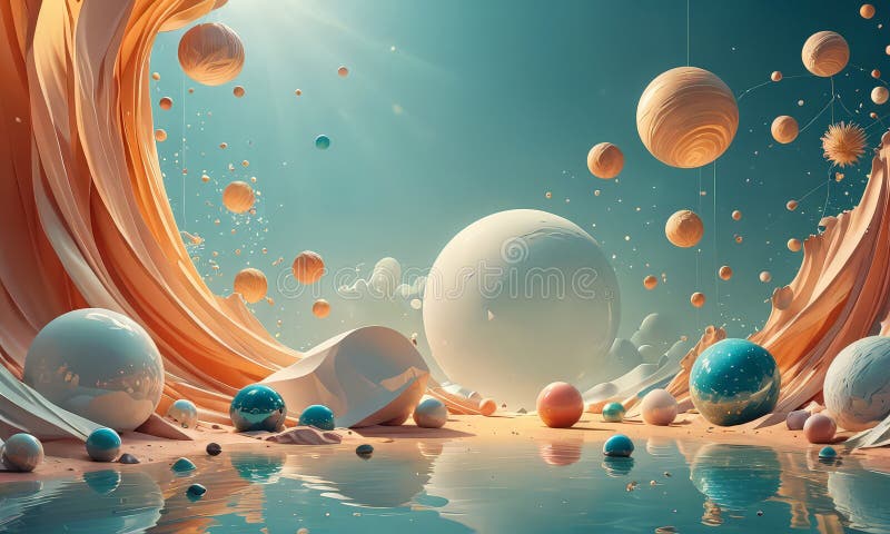 Surreal Underwater Scene Features Multitude Spherical Objects in ...