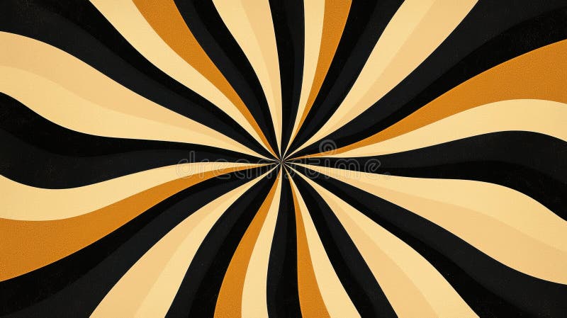 A Symmetrical Design of Black, Orange, and Beige Stripes Radiating ...