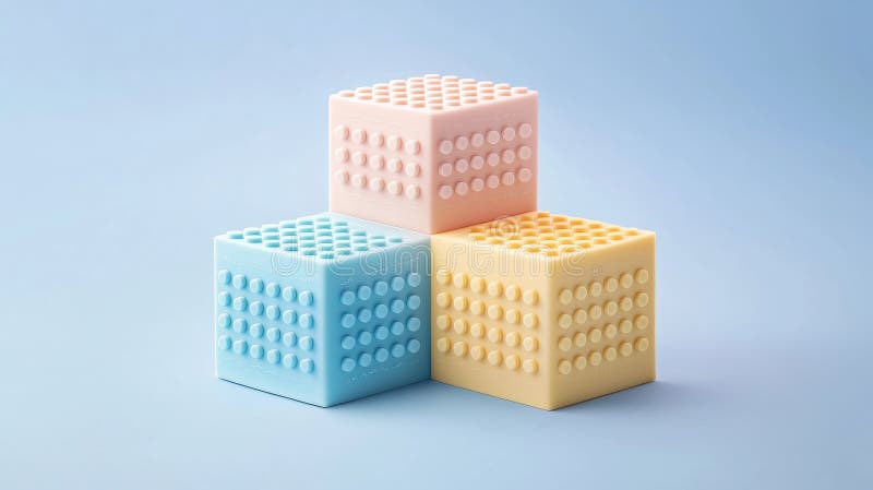 Stack Three Cubes Pink Blue Yellow Stock Photos - Free & Royalty-Free ...