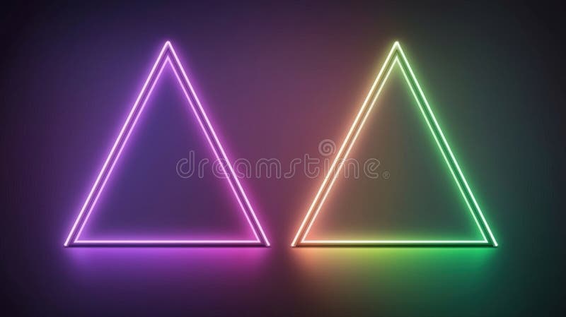 Neon Triangles stock photo. Image of identical, striking - 385149050