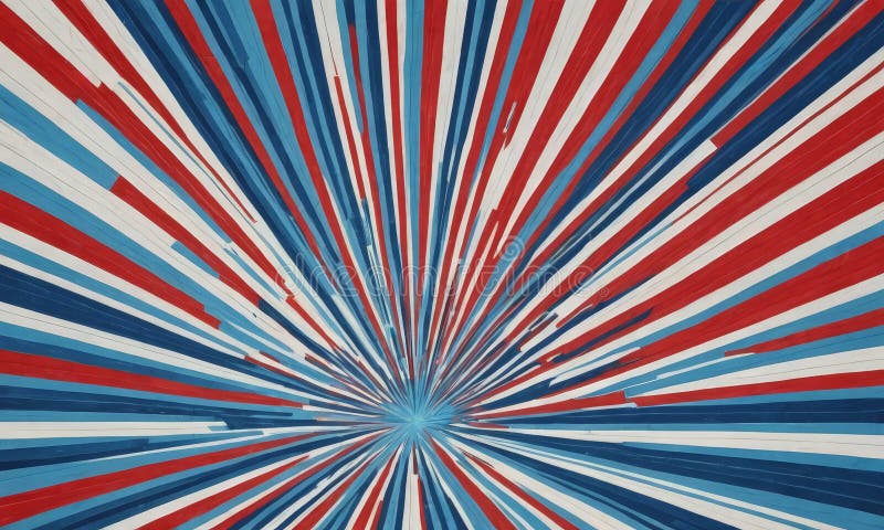 Vibrant Abstract Design Features Red, White, and Blue Lines Radiating ...