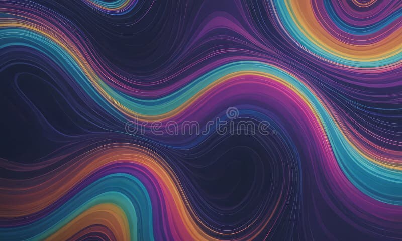 Vibrant Abstract Pattern Swirling Lines in Various Colors, Including ...