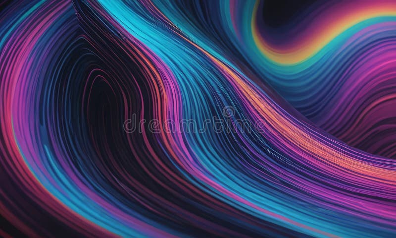 Digital Swirling Pattern Vibrant Colors, Including Shades Blue, Purple ...