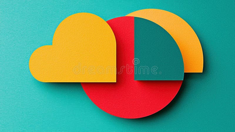 A Colorful Abstract Design on a Blue Background. Stock Image - Image of ...