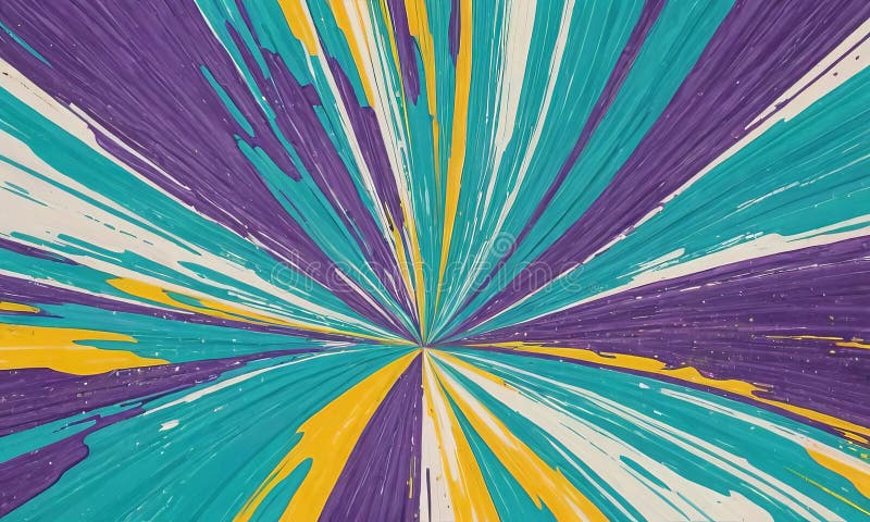 Abstract Painting Features Vibrant Explosion Blue, Purple, and Yellow ...